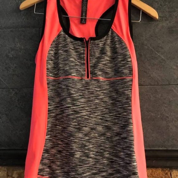 RBX | Tops | Rbx Front Zipper Workout Tank Builtin Shelf Bra | Poshmark